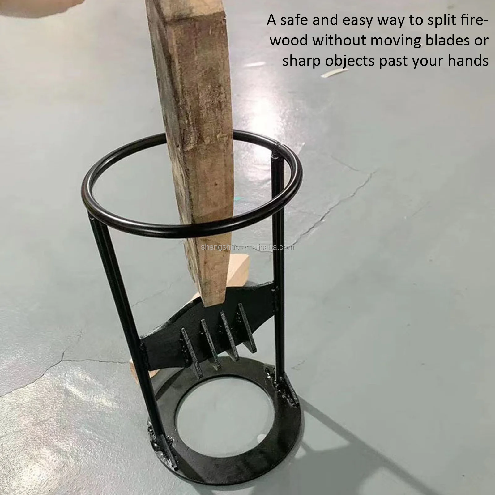 Manual Kindling Log Splitting Tool - Efficient Firewood Distributor