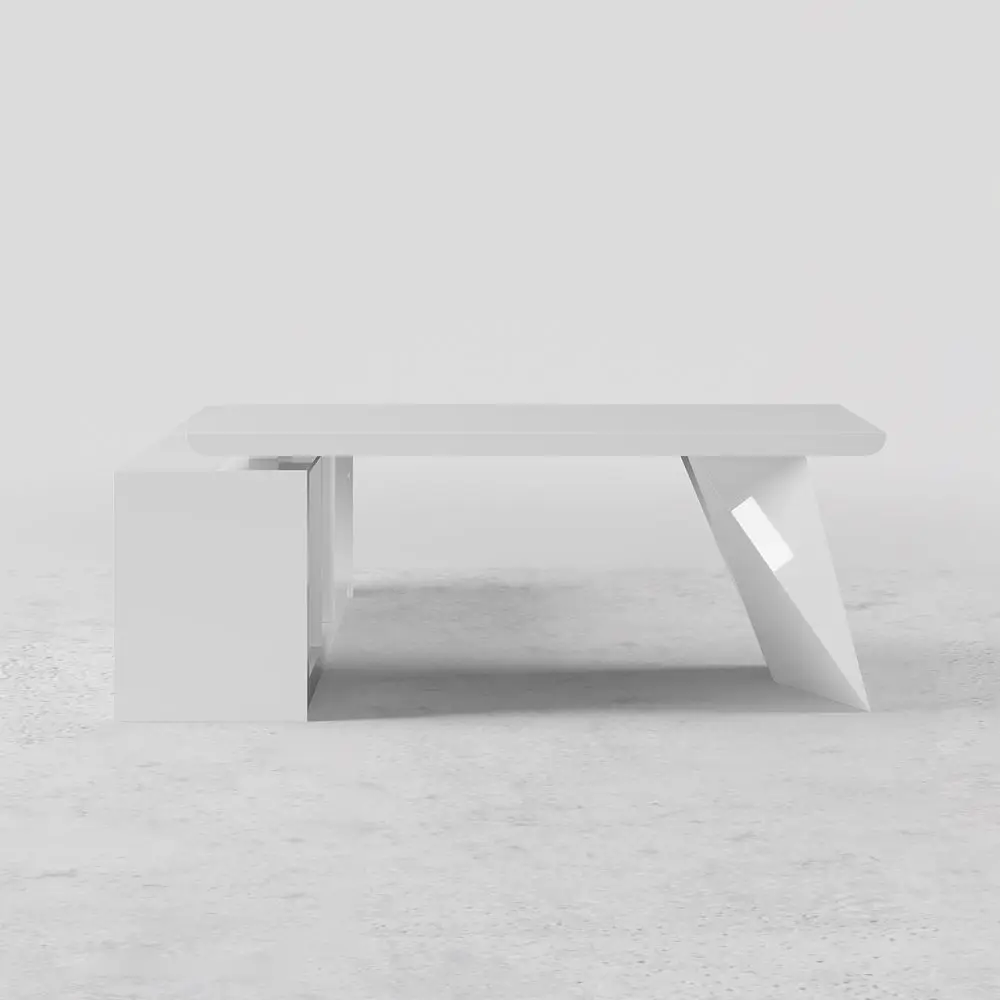 Executive Office Design Mdf Glossy Curved Executive Office Desk Design ...