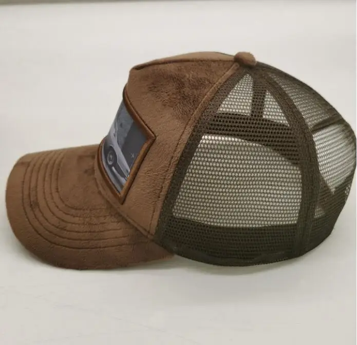Wholesale Mesh Custom Velvet Trucker Cap - 5 Panels