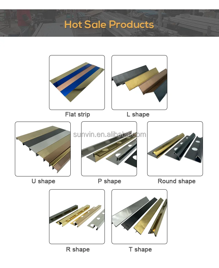 Tile Trims Corner Stainless Steel U Shape Profile Wall Square Edge Tile ...