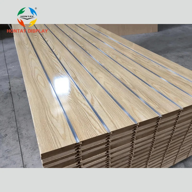 Grooved Aluminum Inserts Slatwall Panels Display Stand Slotted Mdf ...