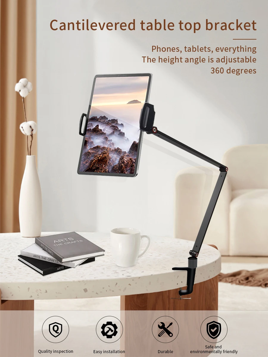 Factory Custom Clamp Base Design Desktop Use Flexible Angle Adjustable ...