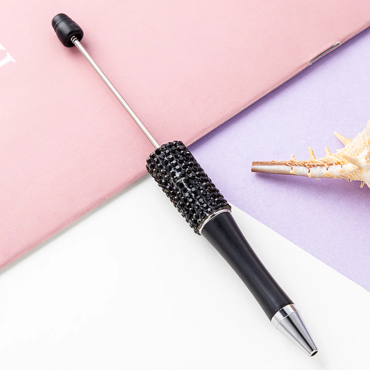 Diy Rhinestone Plastic Beadable Pen Refills Black Ink Smooth Writing ...