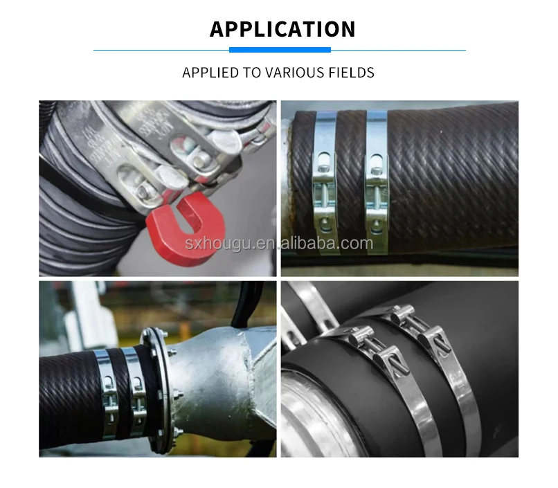 Double Bolt Heavy Duty Hose Clamps Galvanized Steel And Stainless Steel ...