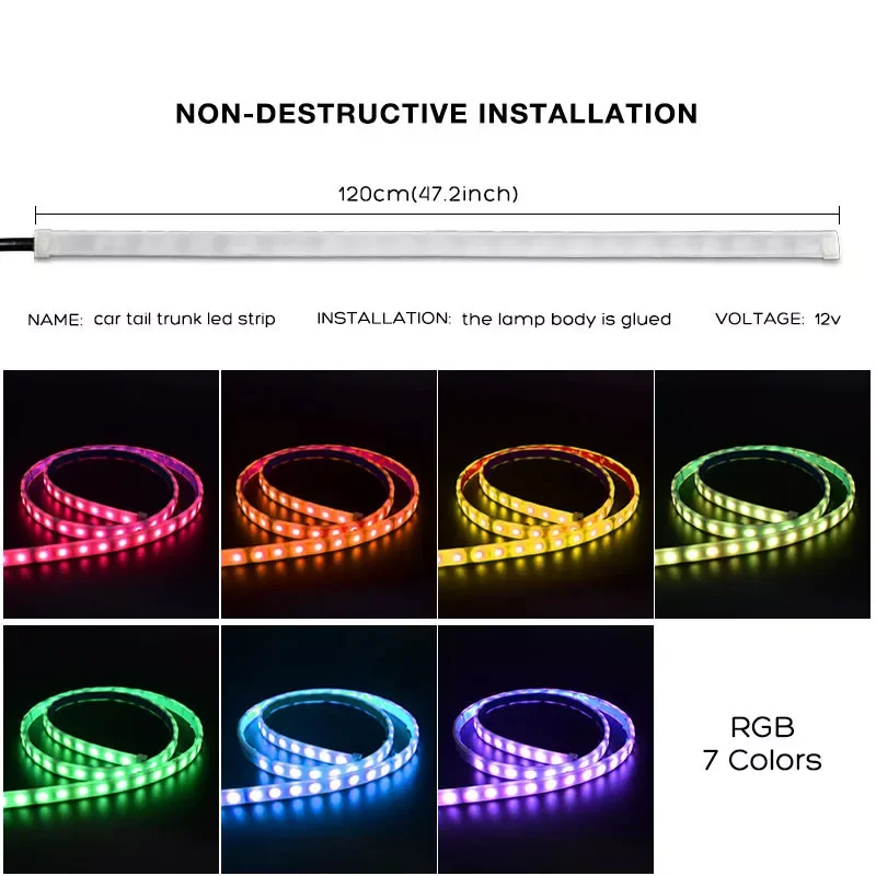 HOT Seller RGB Car Rear Trunk Tail Light Dynamic Streamer Reverse ...