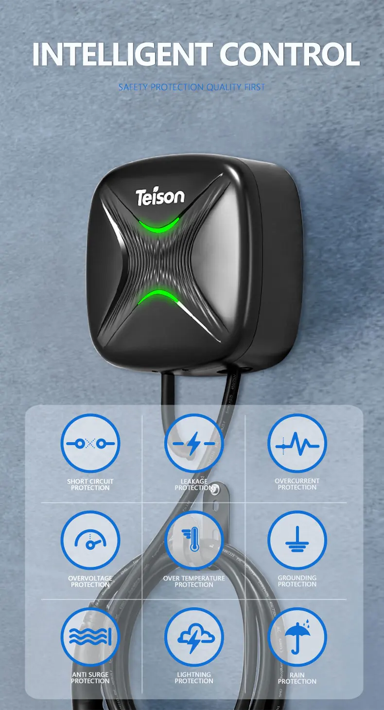 Teison Home Wifi Enabled Floor-Mounted Ev Charger with APP