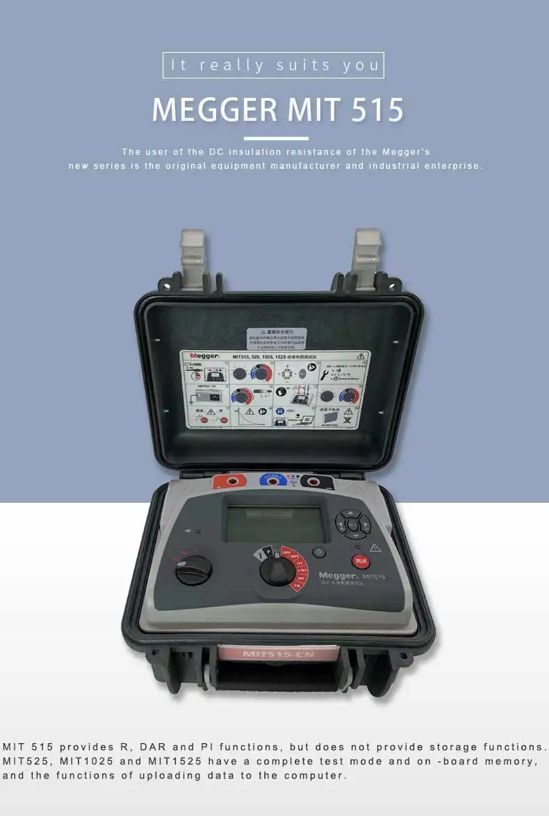 Megger Mit515 Insulation Tester Megger Tester - Buy Megger Mit515 ...