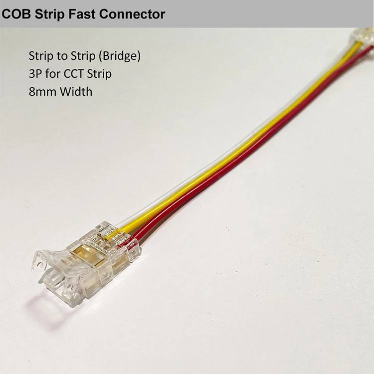 3p Cob Led Strip Connector Fast Connect Cob Strip Extension Solderless ...