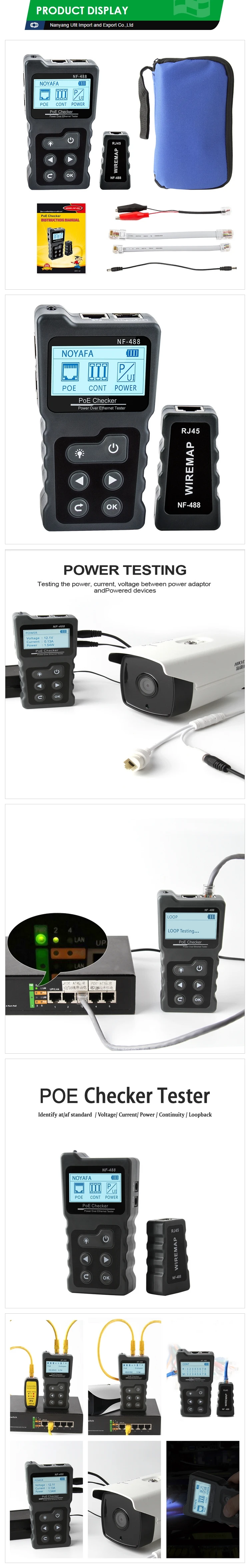 Noyafa Nf-488 Poe Checker Test Power Over Ethernet Cat5 Cat6 Lan Tester ...
