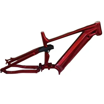 29'' Ebike Full Suspension Frame For Bafang Mid Drive Motor M500 M510 M600 M620 Carbon Fiber E ...
