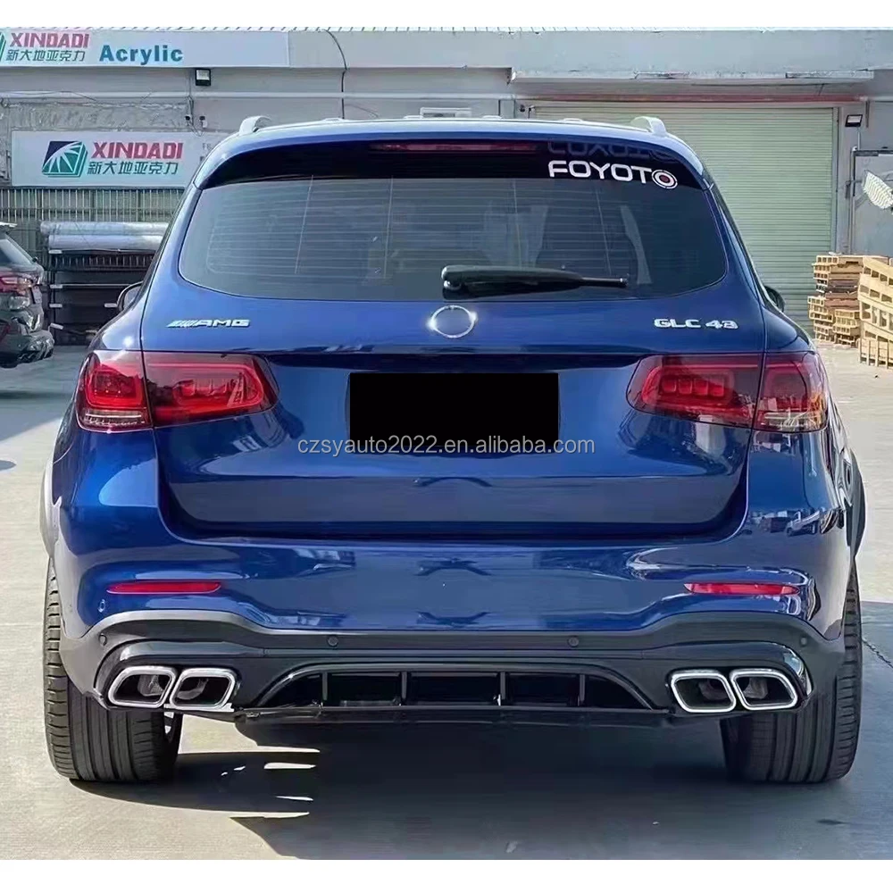 Body Kit Include Front Bumper Assembly Rear Lip Exhaust For Mercedes Benz Glc Class X253/c253 20 ...