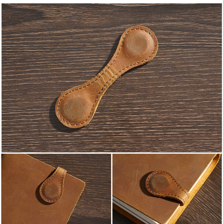 Wholesale Double Sided Bookmark - Classic Top-Layer Leather