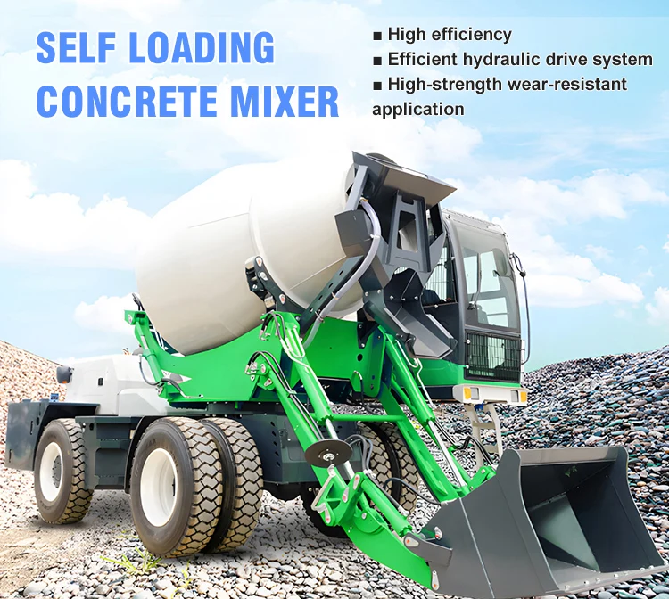 SINOMA Self Loading Concrete Mixer Truck - High Efficiency