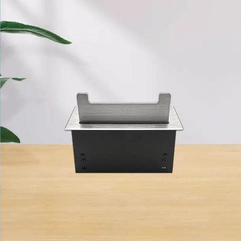 Conference Table Aluminum Flip Up Desktop Socket Brushed Charger Hidden ...
