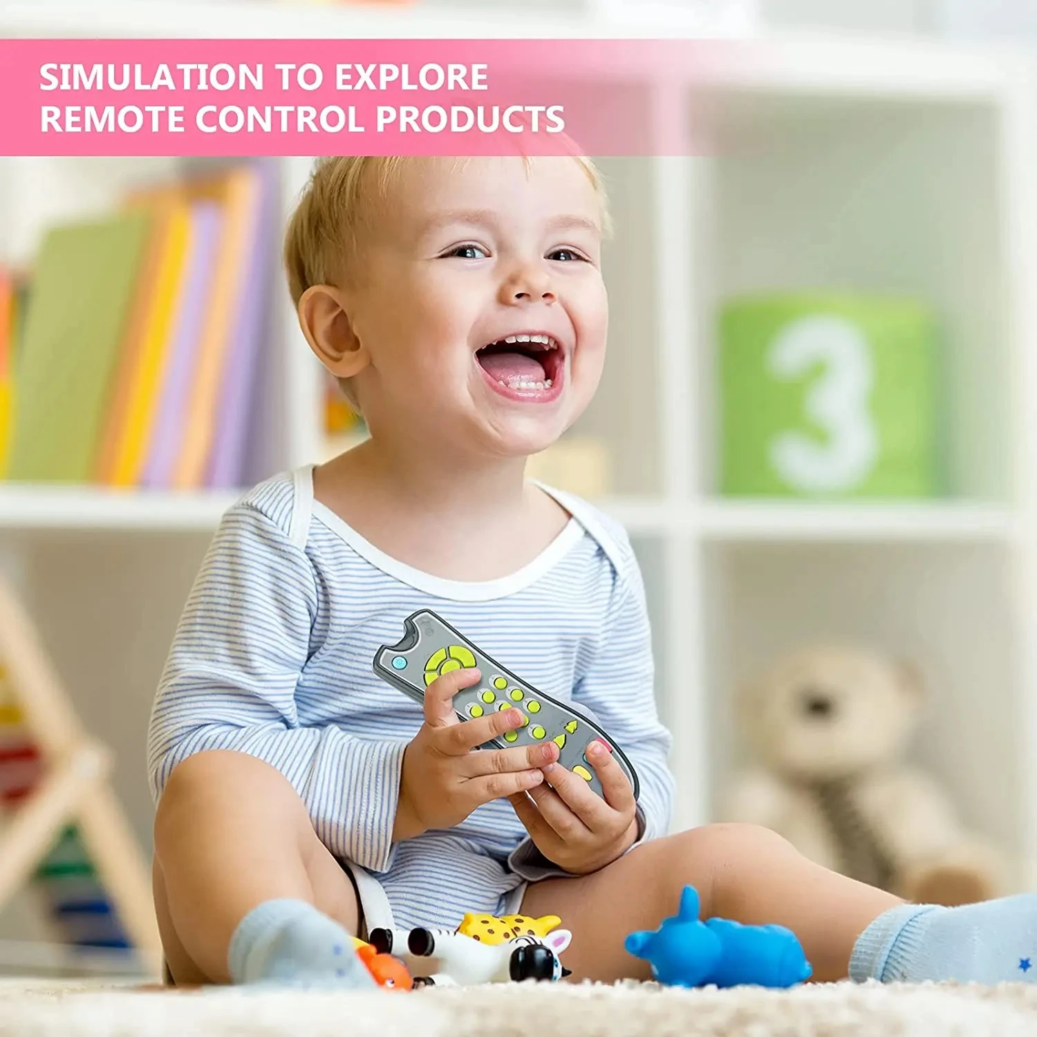 Baby Tv Remote Control Kids Musical Early Educational Toys Simulation ...