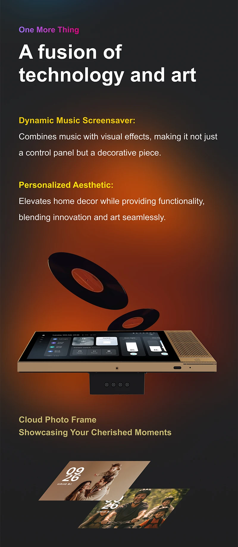 Golden Security Tuya 3.5 Inch Touch Screen Smart Home Panel
