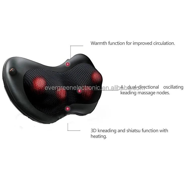 Oem Neck And Shoulder Electric Lumbar Waist Back Pillow Massager - Buy ...