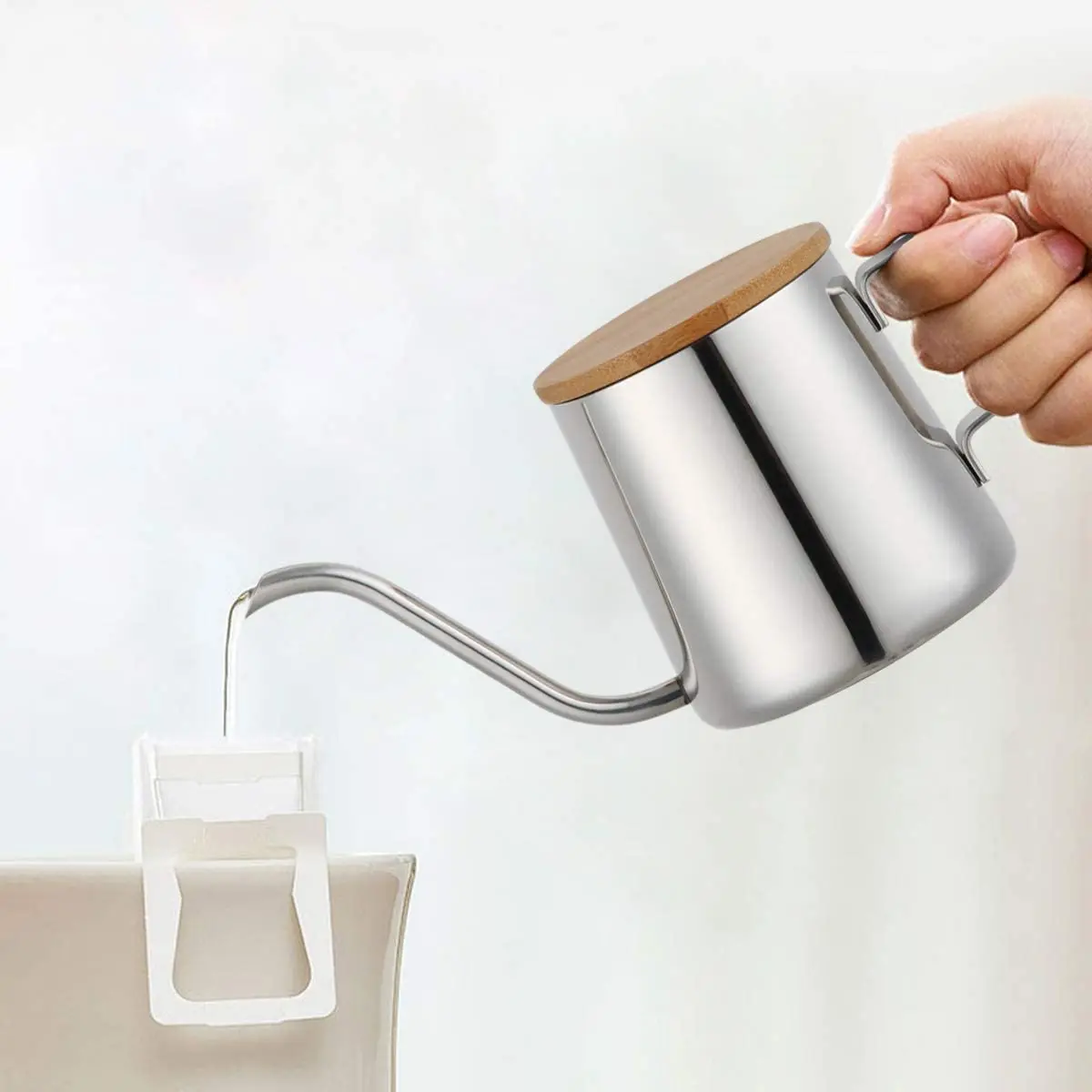 12oz Gooseneck Long Narrow Drip Spout Coffee Tea Pot Pour Over Kettle ...
