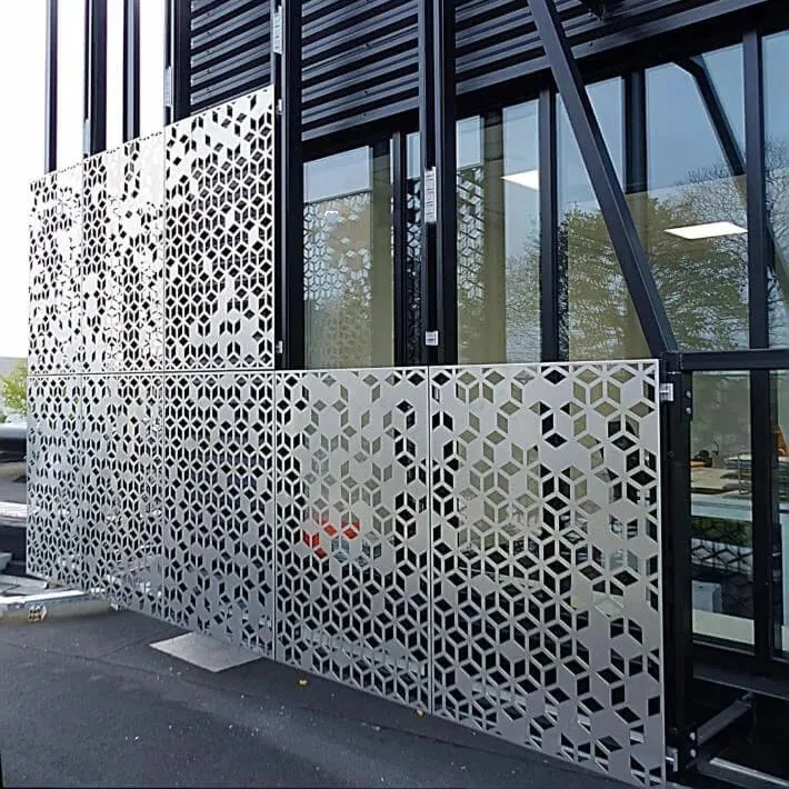 Aluminum Perforated Facade CNC Laser Cutting Aluminum Solid Panel Manufacturer Aluminum Veneer ...