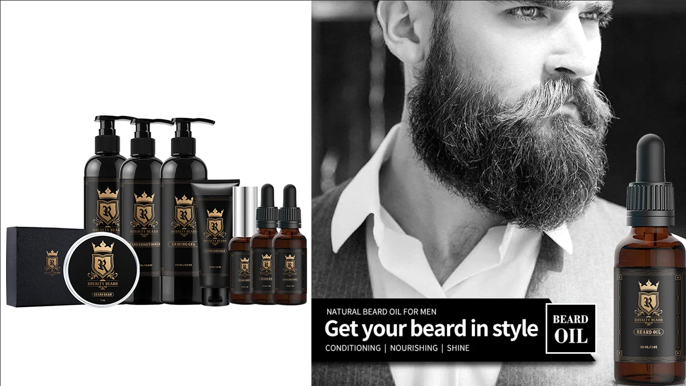 Custom Packaging Box Man Beard Oil Nourishing Smoothing Softening ...