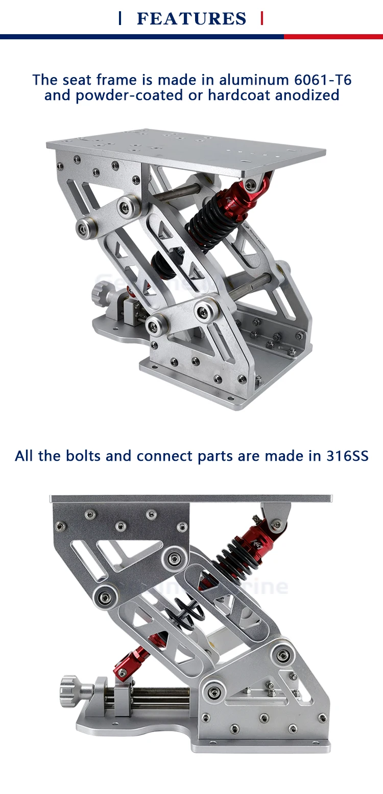 Genuine Marine Damping Shockwave Boat Suspension Seats