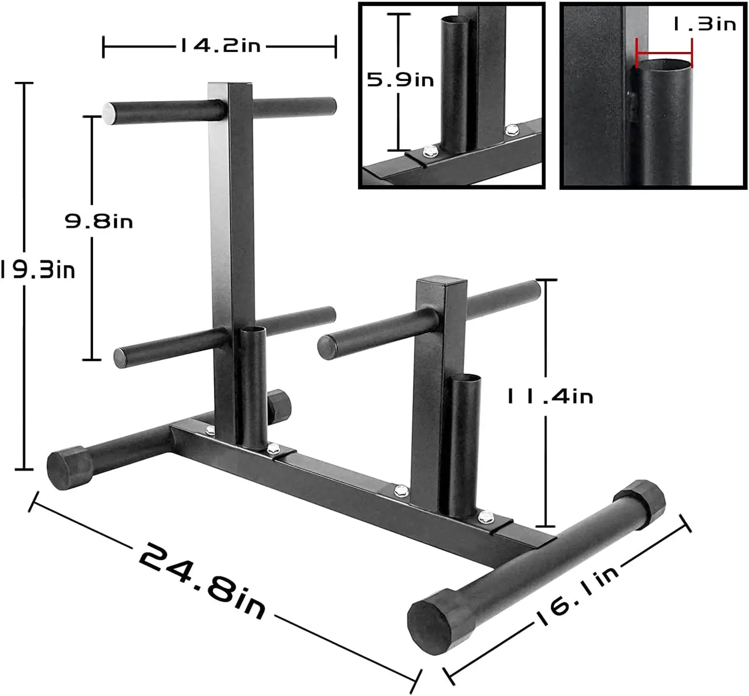 Black Floor Type Weight Plate Rack Barbell Plate Tree For Gym,Metal ...