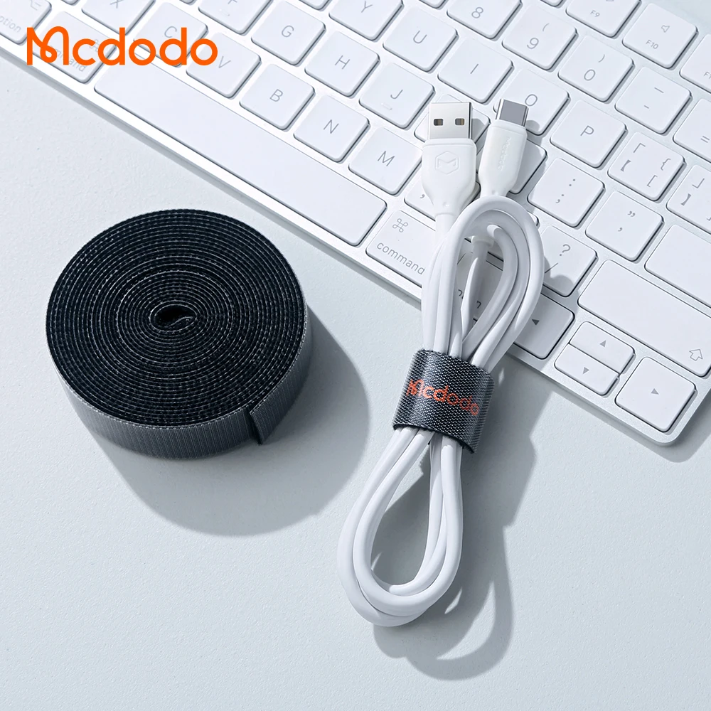Mcdodo 3m Length Tailorable Velcro Cable Tie Black Adjustable Cable ...