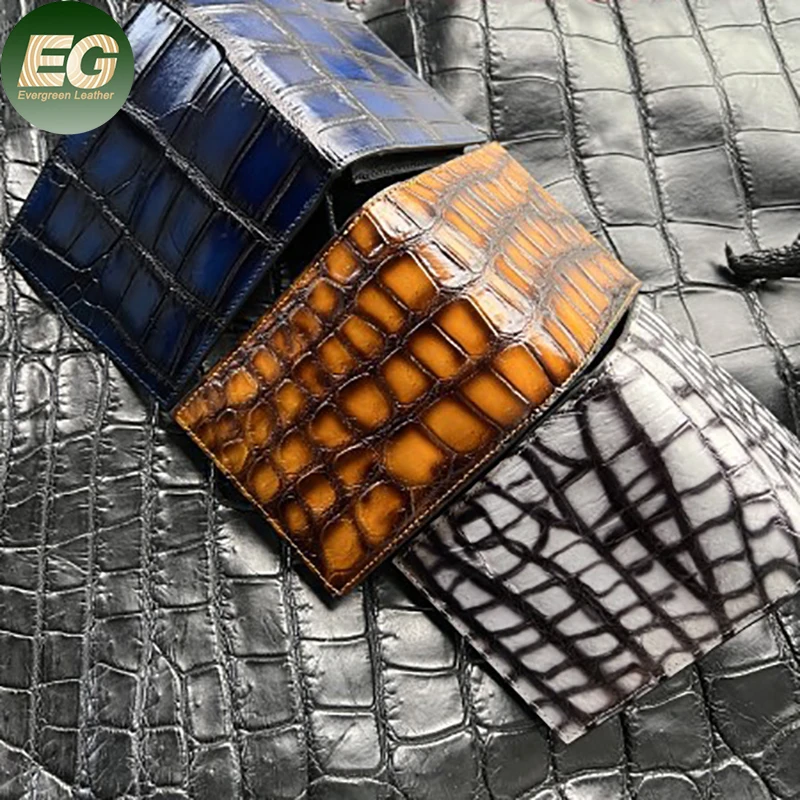 RCO26 Men 100% real genuine alligator wallets card skin bifold ...