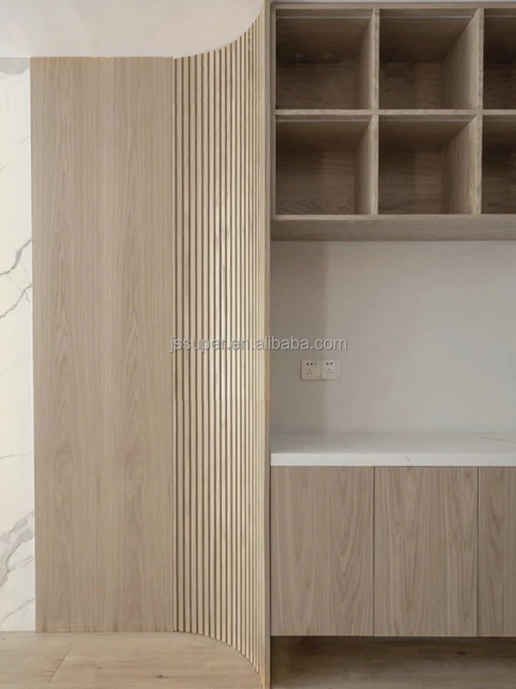 Solid Wooden Slat Rotating Grille Wall Panel - Durable & Stylish