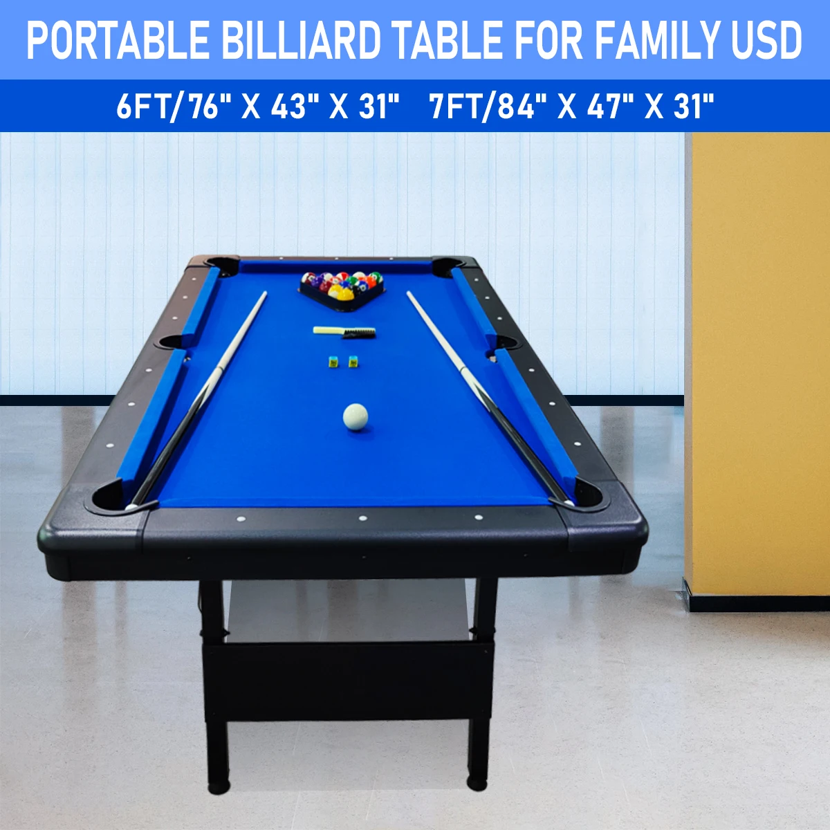 SZX 6ft 7ft Billiard Table Portable Pool Table folding pool table 7ft ...