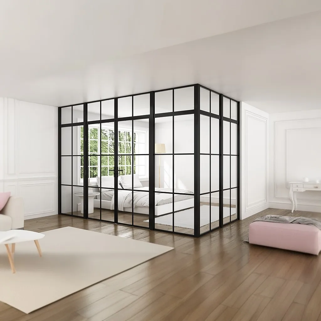 Oumeiga Drawing Room Glass Wall Partition Door Between Living Room And ...