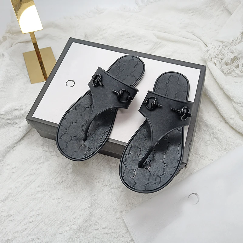 2025 Latest Fashion Jelly Flip Flop Beach Slippers for Women Anti-Slip ...