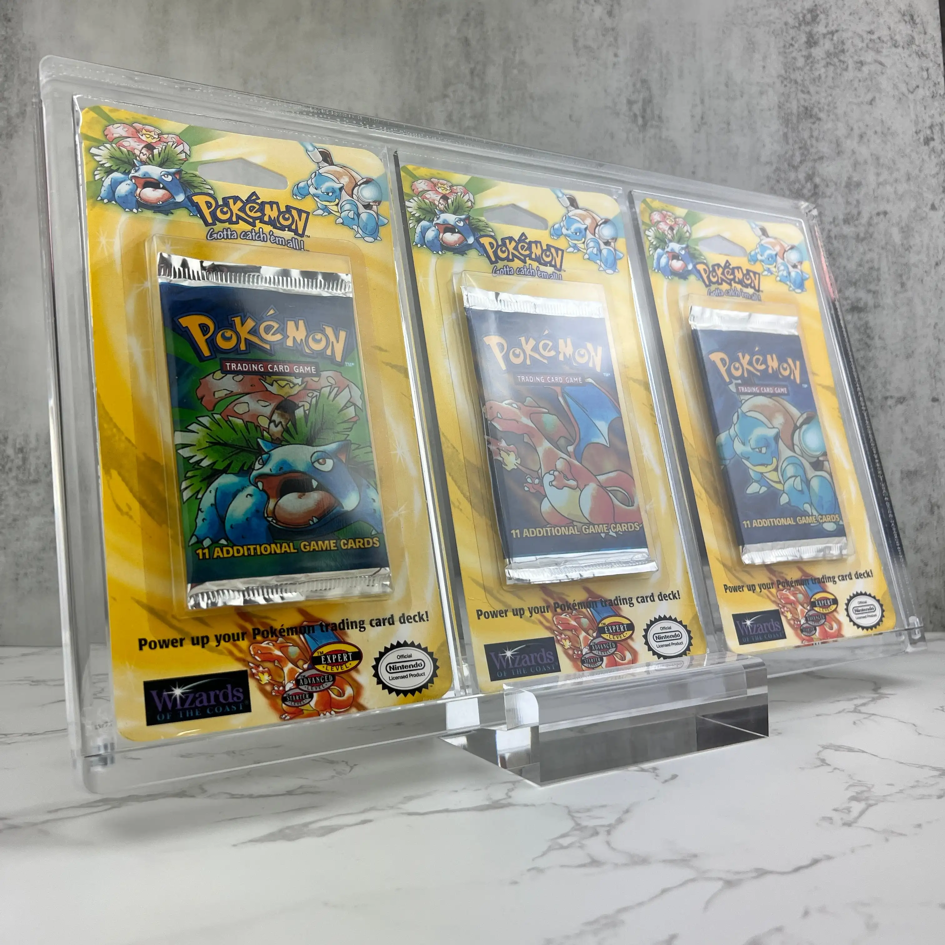 Custom Pokemon Booster BLISTER Pack CASE - Protection & Display