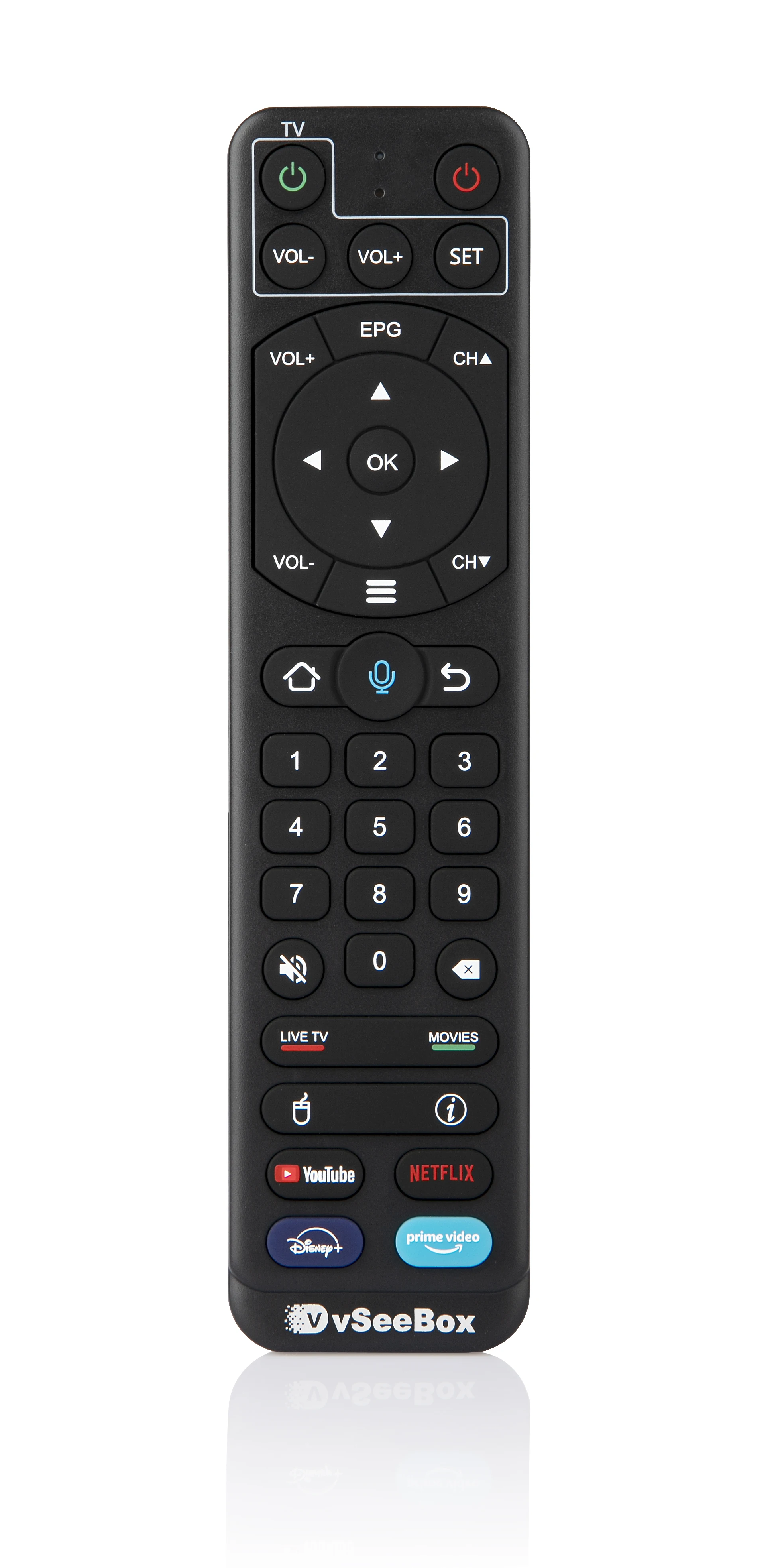Vseebox V2 Remote Control - Smart Set Top Box Voice Control