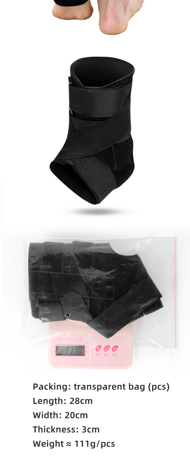 Ankle Brace Joint Immobilisation Sports Foot Brace To Prevent Sprains ...