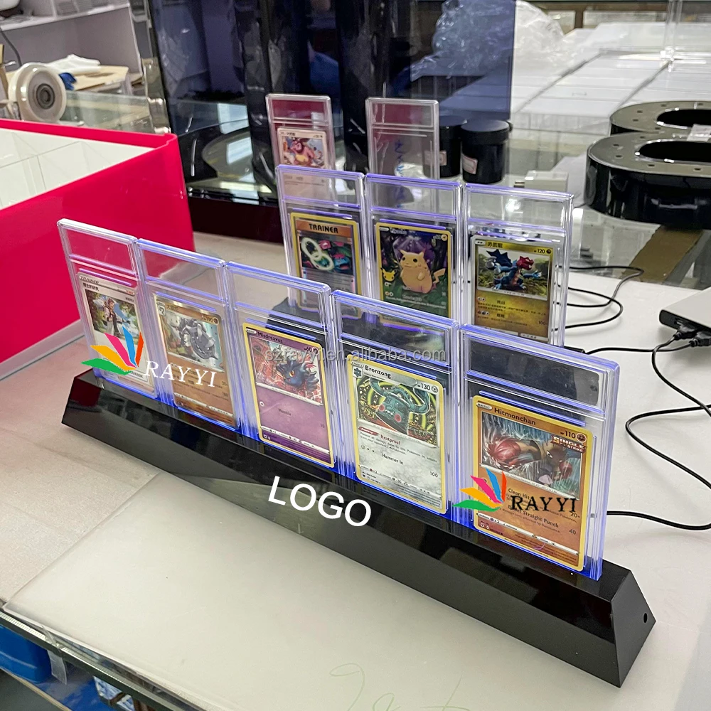 Rayyi Custom Wall Mountable Acrylic Pokemon Graded Sports Card Slab ...