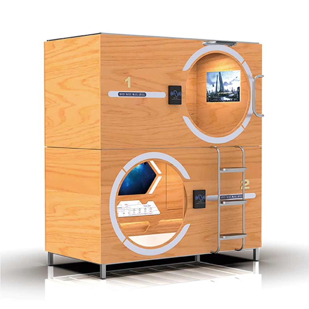 Wooden Capsule Sleeping Pod Hotel Capsule Bed Modular Capsule Hotel ...