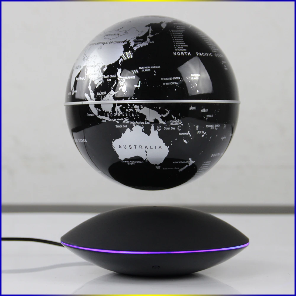 Magnetic Levitating Earth Globe - Floating RGB Lighting Globe, Perfect ...