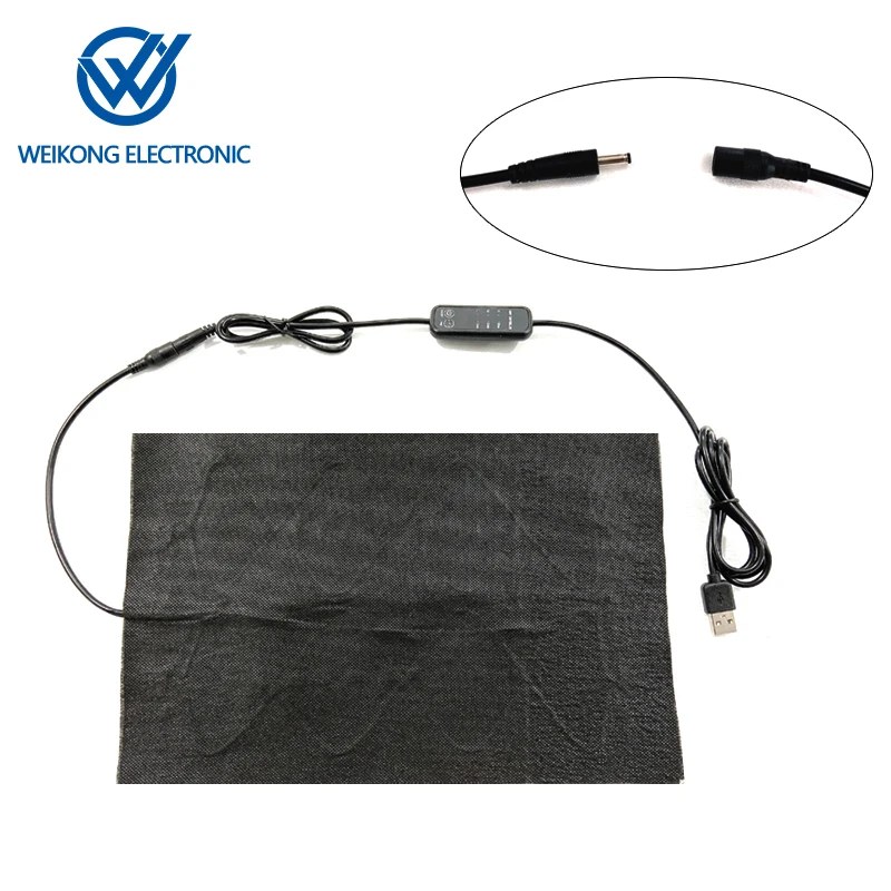 USB Electric Heated Heating Pad for Neck & Lumbar Massage - OEM