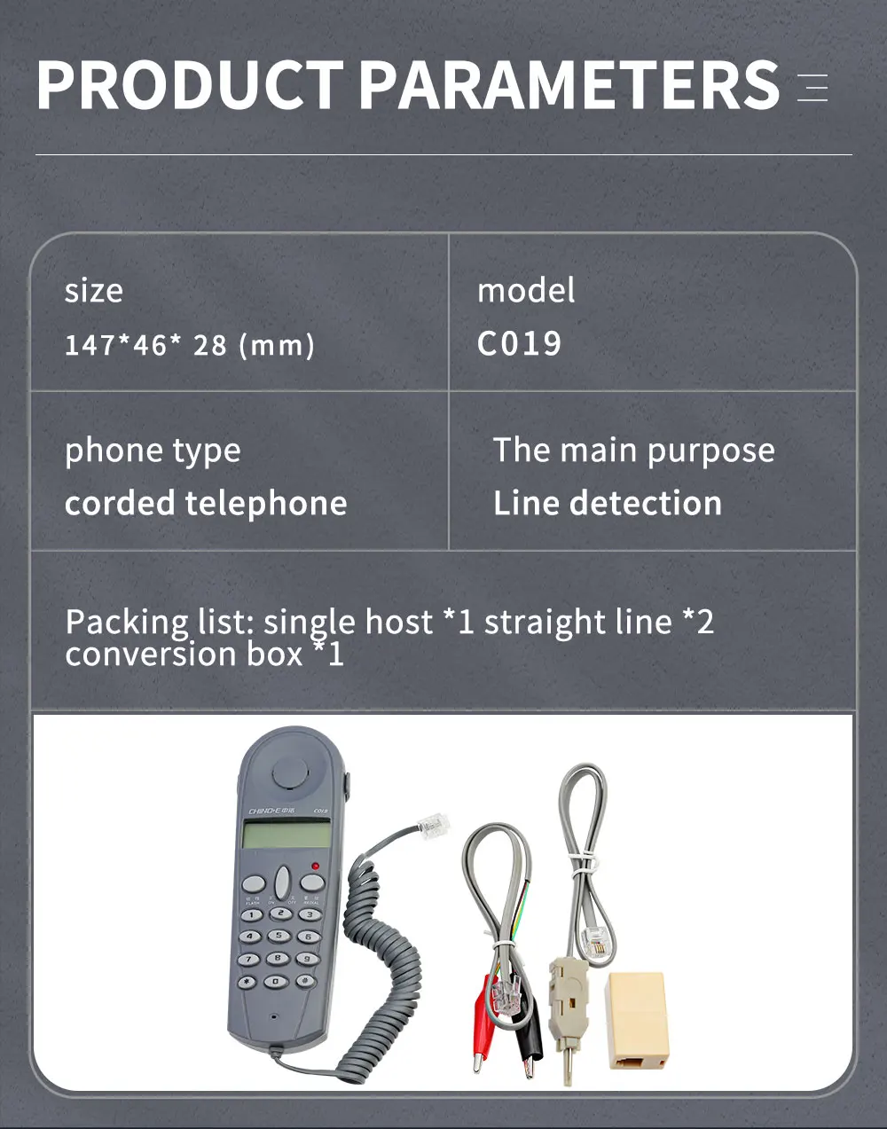 Network Cable Tester C019 - Efficient Telephone Line Tracker