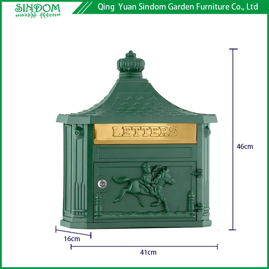 Classic Die Cast Aluminum Letter Box Waterproof Wall Mount Mailbox ...