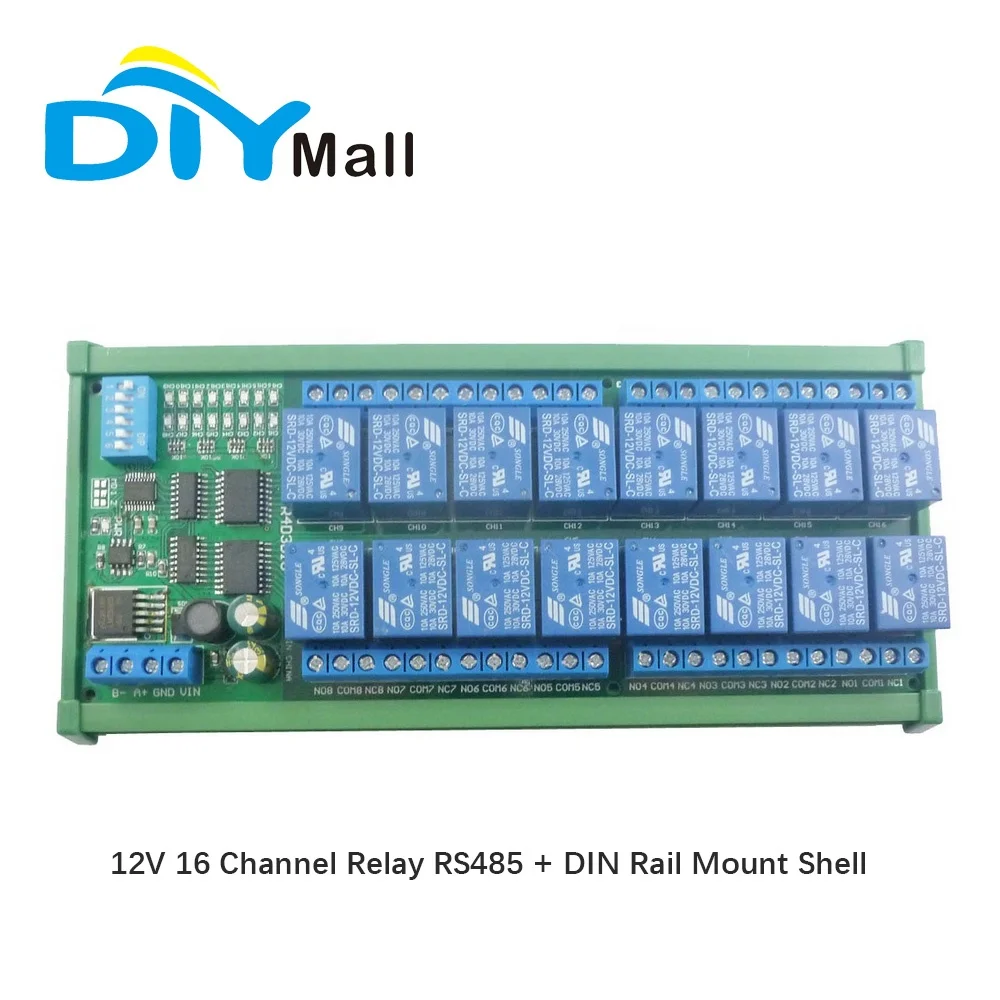 16 Channel RS485 Relay Module - Modbus & AT Command Control