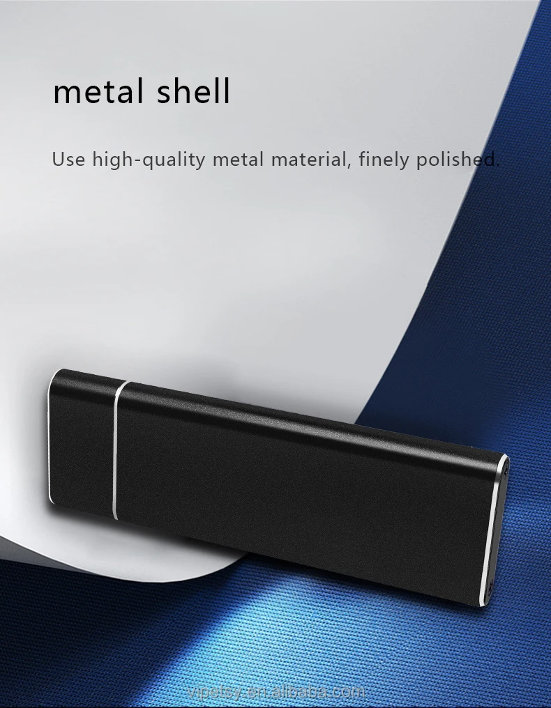 Vipetsy Portable SSD Hard Disk - 1TB Metal Hard Drive