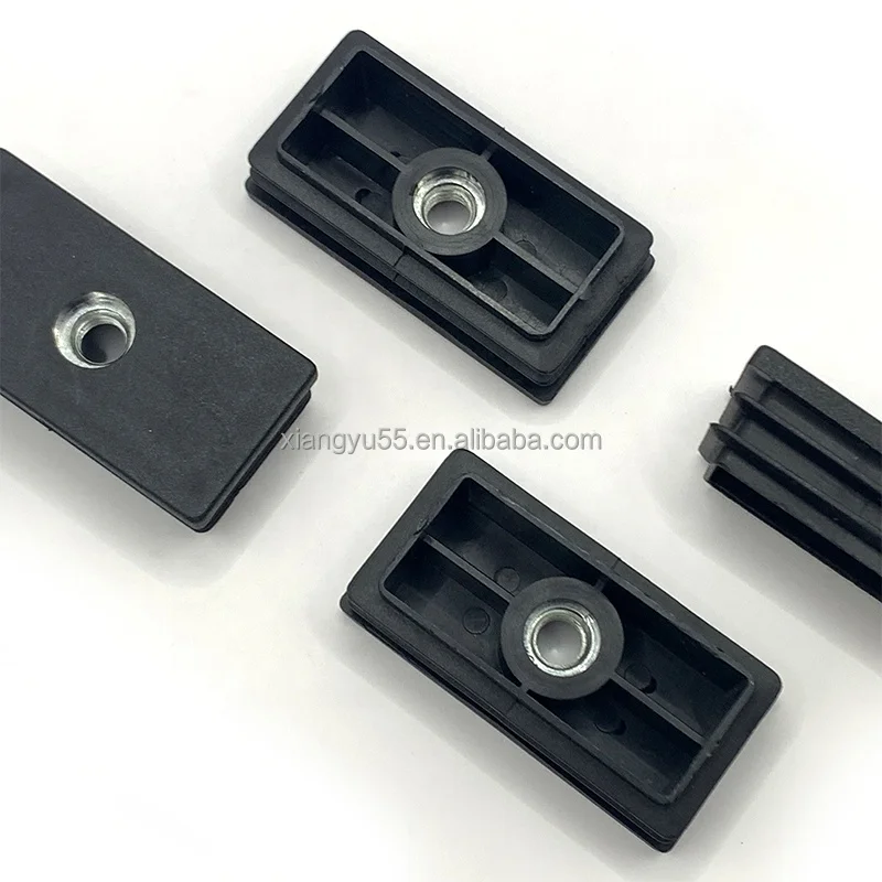Tube Plug With M5 M6 M8 1/4 Nut Rectangle Plastic Pipe Insert Cap Tube ...