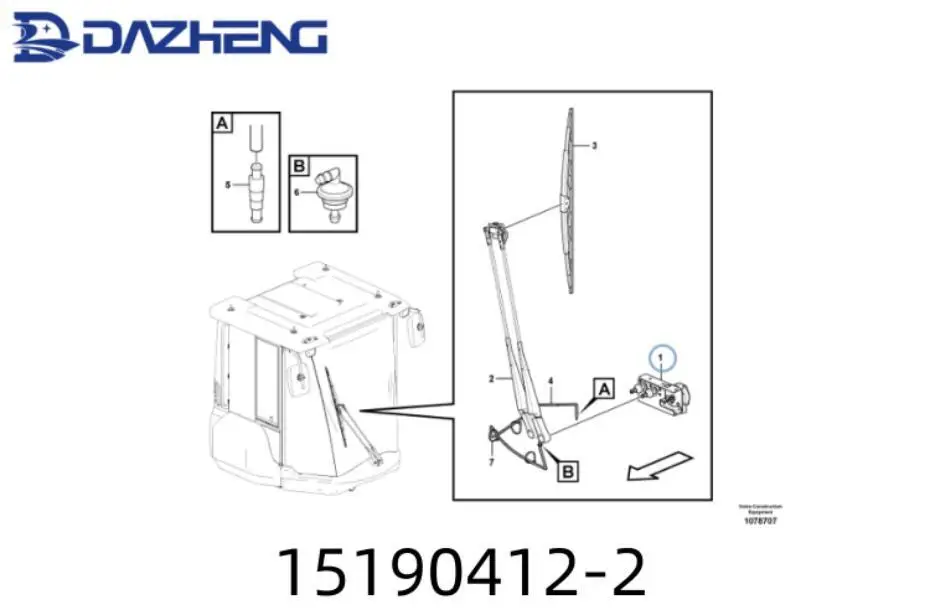 VOE15190412 - Reliable Wiper Motor for Volvo Wheel Loaders