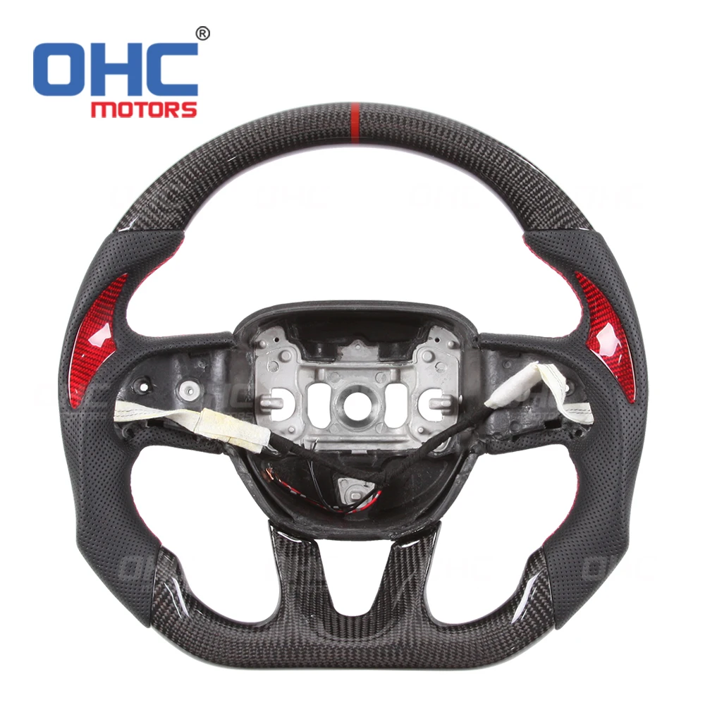 Custom LED Steering Wheel for Dodge SRT Charger - Carbon Fiber
