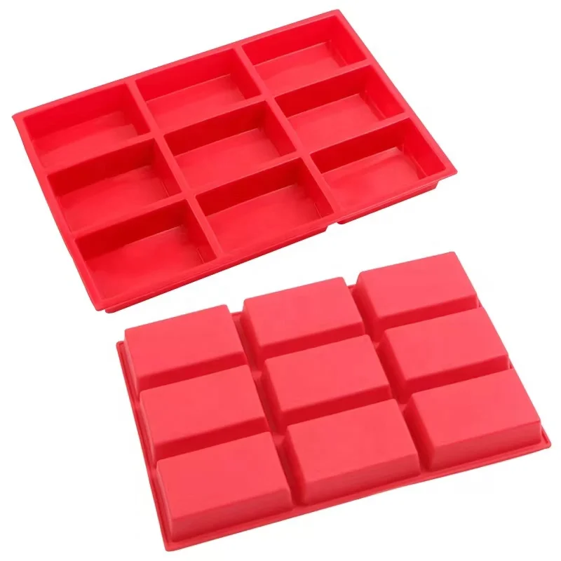 9 Cavity Silicone Brownie Baking Molds - Sustainable & Non-toxic