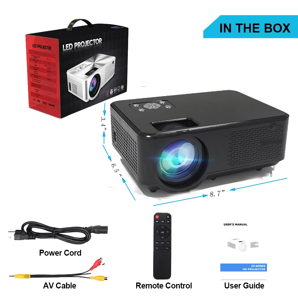 2020 Hot Selling Hd Lcd 2800 Lumens Home Theater Projector Digital Led ...