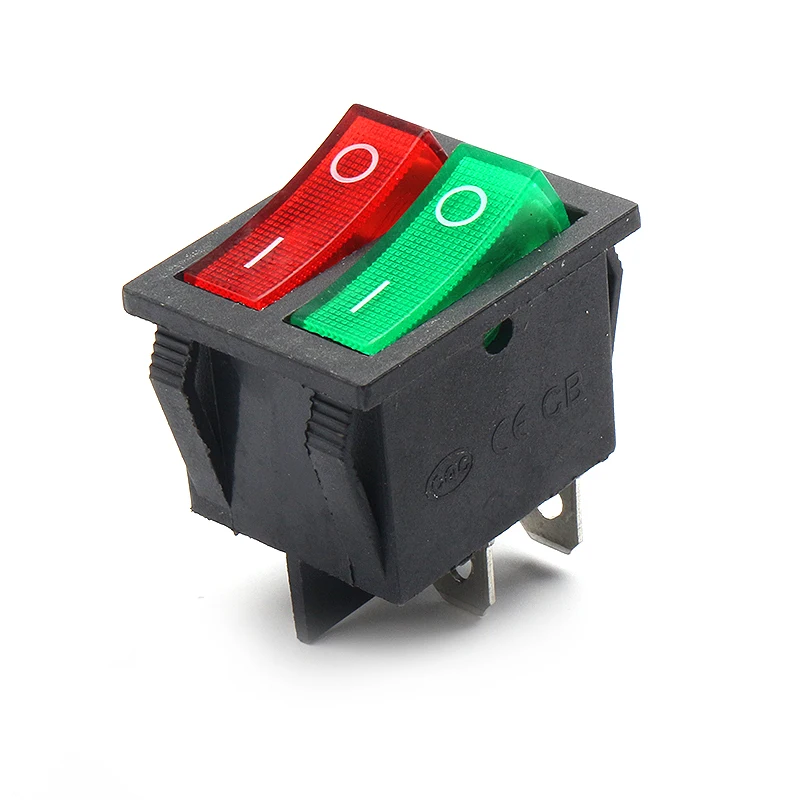 Red Green Double Pole Rocker Switch Cheap sprayer parts plastic on off ...