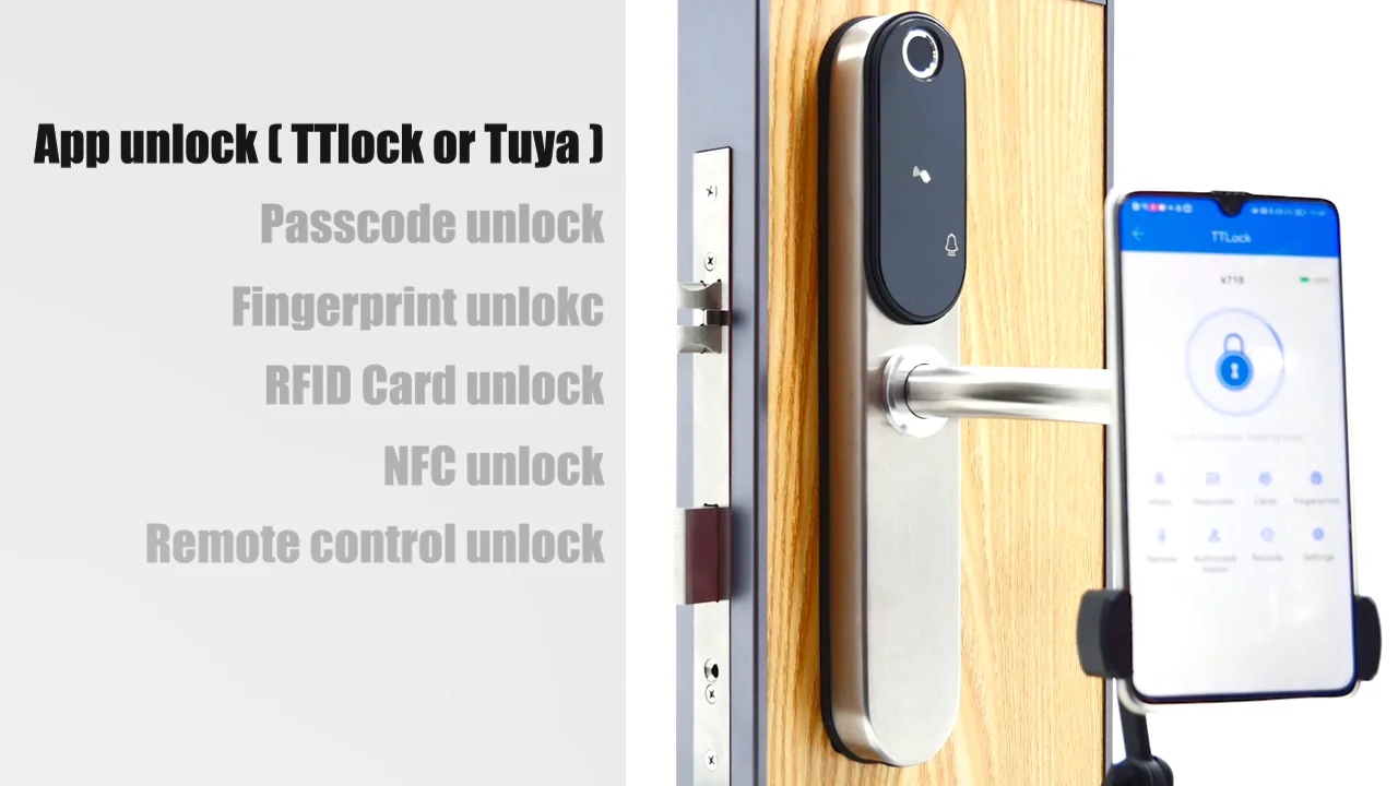 Waterproof Slim Fingerprint Handle Digital Fingerprint Lock Aluminum ...